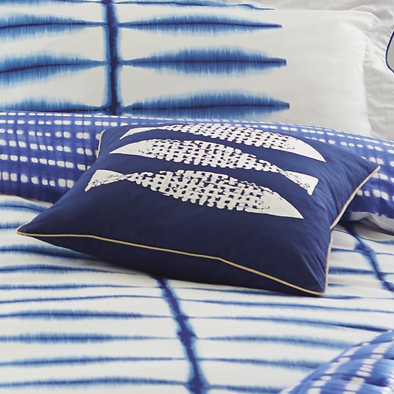 Indigo blue Scion Shibori bedding ~ Fresh Design Blog