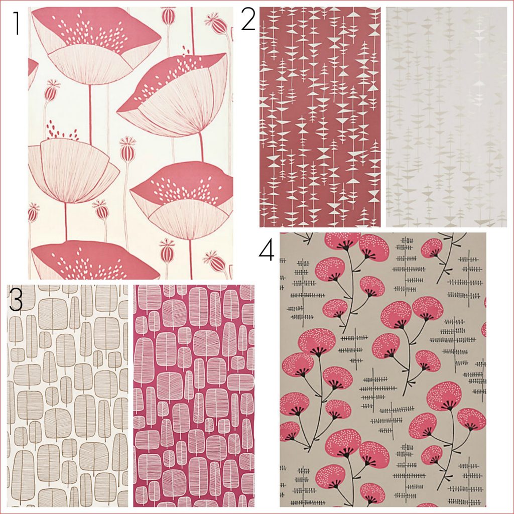 Fresh Design wallpaper: 4 coral pink and neutral designs by MissPrint ...