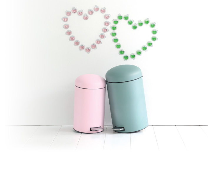 Ever bin in love? Retro design pastel pedal bins ~ Fresh Design Blog