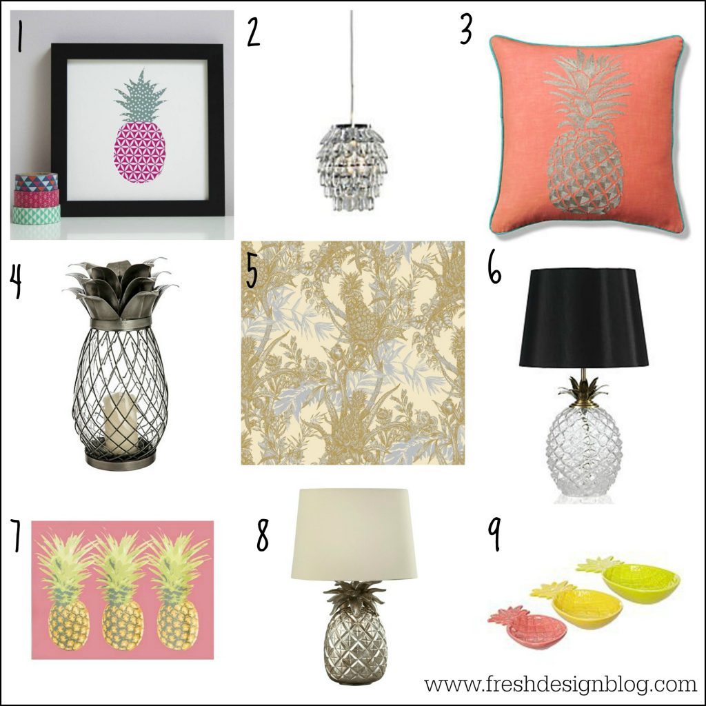 Home décor trend: Pineapple crush ~ Fresh Design Blog